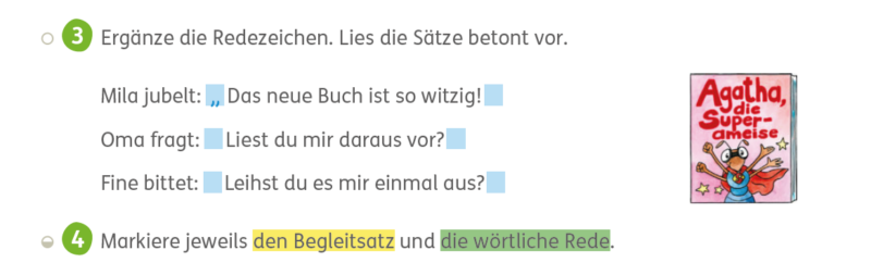 Die wörtliche Rede – Einführung, Tafelmaterial und Merkplakat