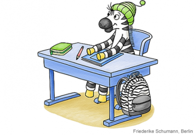 Vorlesegeschichte mit Franz – Zebra Franz’ erster Schultag