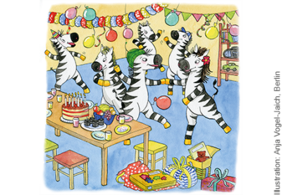 Zebra Franz feiert seinen ersten Geburtstag auf Instagram