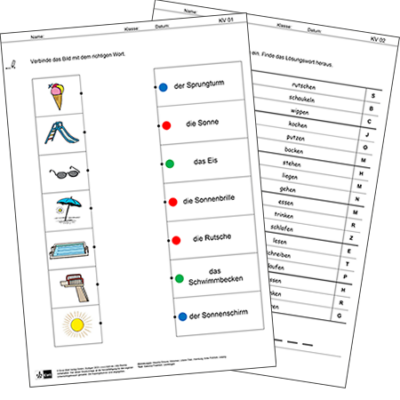 Lesespurgeschichte zu Zebras Wimmelbild Sommer