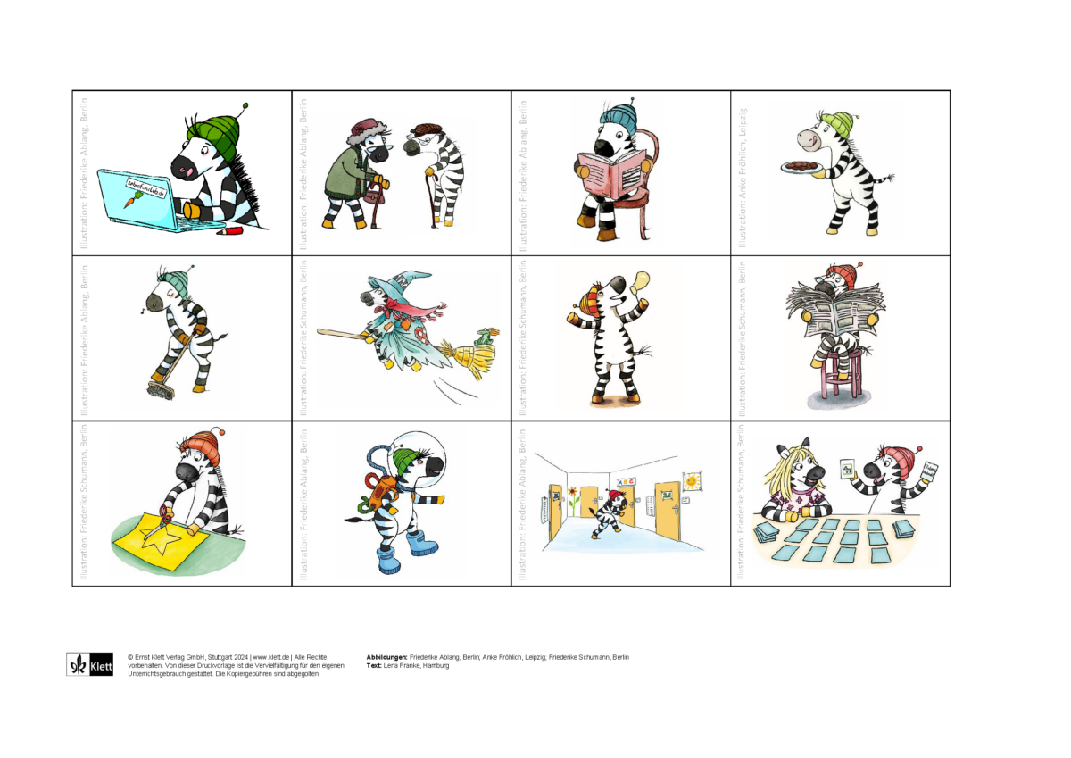 Lesepuzzle von Zebra Franz und seinen Freunden