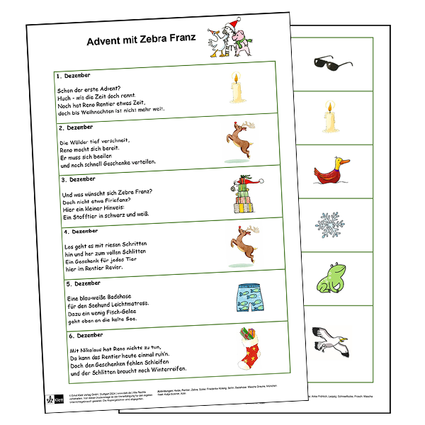 Ein Adventgedicht mit Zebra Franz