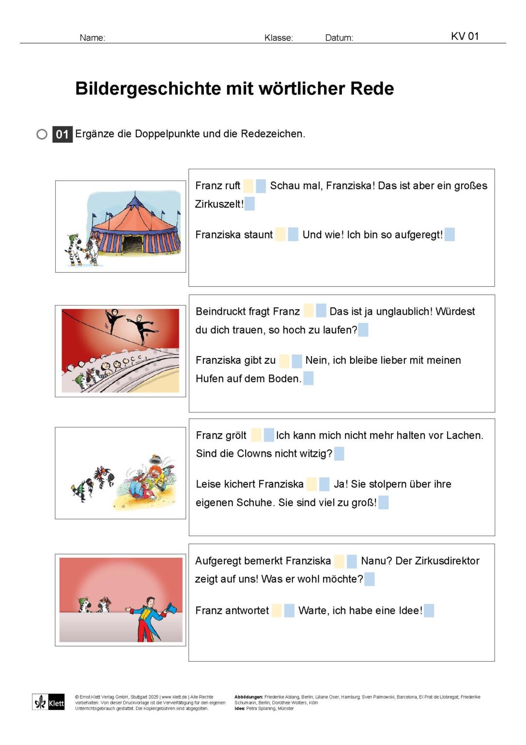 Die wörtliche Rede – Einführung, Tafelmaterial und Merkplakat